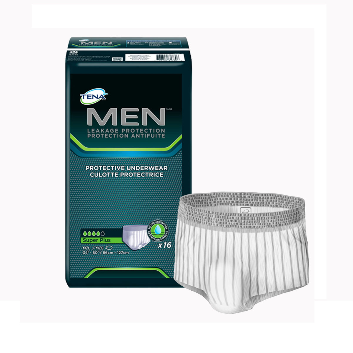Tena® Men™ Protective Underwear Super Plus Absorbency Essential 7573