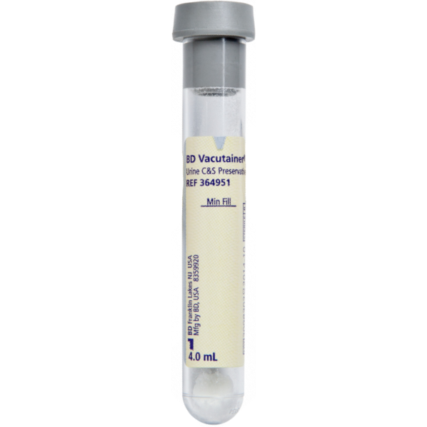 BD Vacutainer Plus Plastic C&S Preservative Urine Collection Tube ...