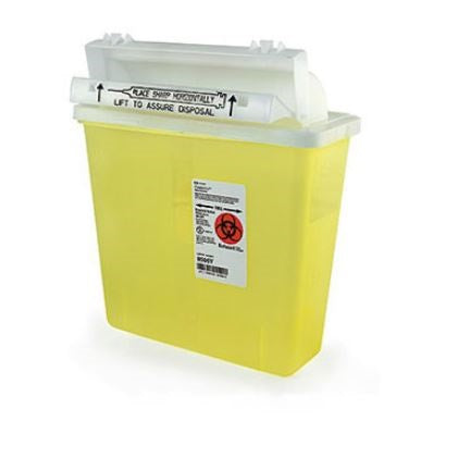 SharpSafety™ In Room™ Sharps Container 5qt (4.73L) – Essential Medical ...